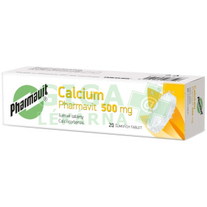 Calcium 500mg Pharmavit 20 šumivých tablet - GigaLekáreň.sk