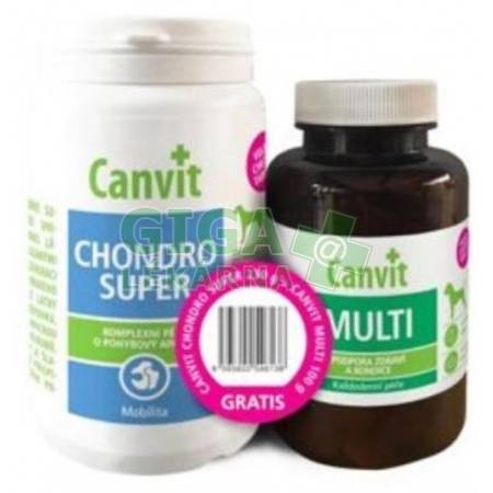 Canvit Chondro Super 230g+Canvit Multi pro psy 100g ZDARMA - GigaLekáreň.sk