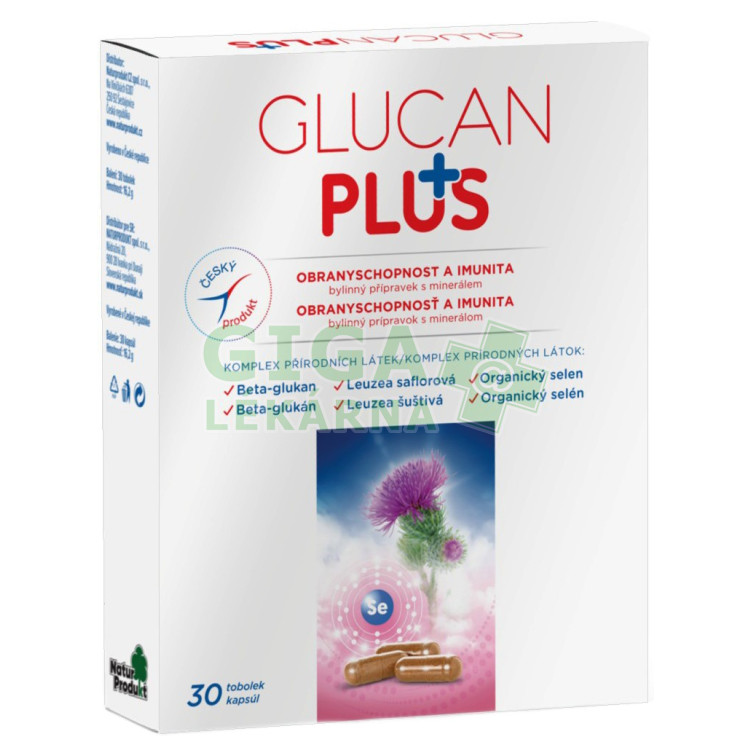 Glucan plus 30 kapsúl - GigaLekáreň.sk