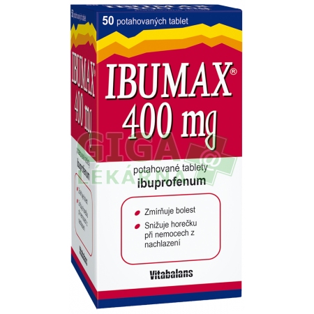 Ibumax 400mg 50 tablet - GigaLekáreň.sk
