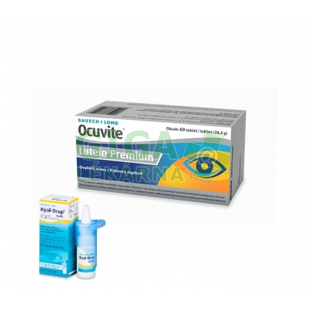 Ocuvite Lutein Premium tbl.60+Hyal Drop multi 10ml - GigaLekáreň.sk
