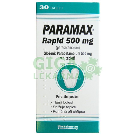 Paramax Rapid 500 mg 30 tabliet - GigaLekáreň.sk