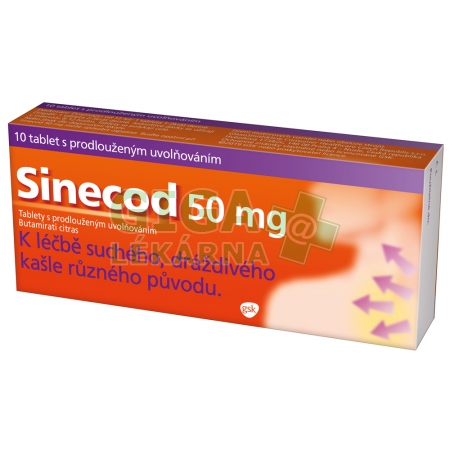 Sinecod 50 mg 10 tabliet - GigaLekáreň.sk