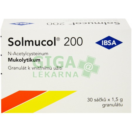 Solmucol 200 vrecká 30x1,5g - GigaLekáreň.sk