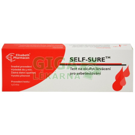 Test Self-Sure okultního krvácení do stolice 1ks - GigaLekáreň.sk