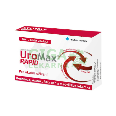 UroMax Rapid tablety 10+10 zadarmo - GigaLekáreň.sk